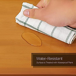 MoNiBloom Closet Organizer with Two Shutter Doors and 1 Drawer, Bamboo Freestanding Clothes Garment Rack with a Hanging Rob, 2 Storage Shelves, 2 Hooks and Pants Rack, Brown