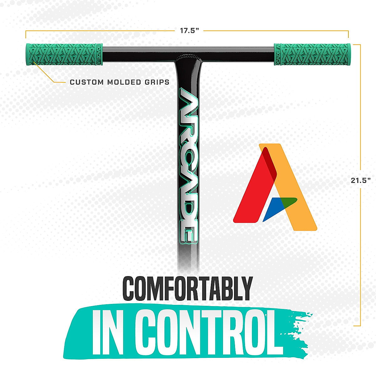 ARCADE Rogue BMX Pro Scooter - Skatepark Scooter for Tricks - Scooter Pro Trick Scooters - Beginner Stunt Scooters for Kids & Pre Teens Ages 7 Years & Up - Boys & Girls Colors Monopatin Scotter (Teal)