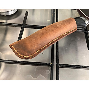Personalized Leather Pot Handle Cover - Leather Hot Handle Holder - 100% Genuine Leather Potholder - Personalized Pot Holder - Leather Potholder - Cast Iron Handle Cover - Custom Skillet Handle Cover
