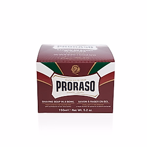 Proraso Shaving Soap in a Bowl, Moisturizing and Nourishing for Coarse Beards, 5.2 Oz