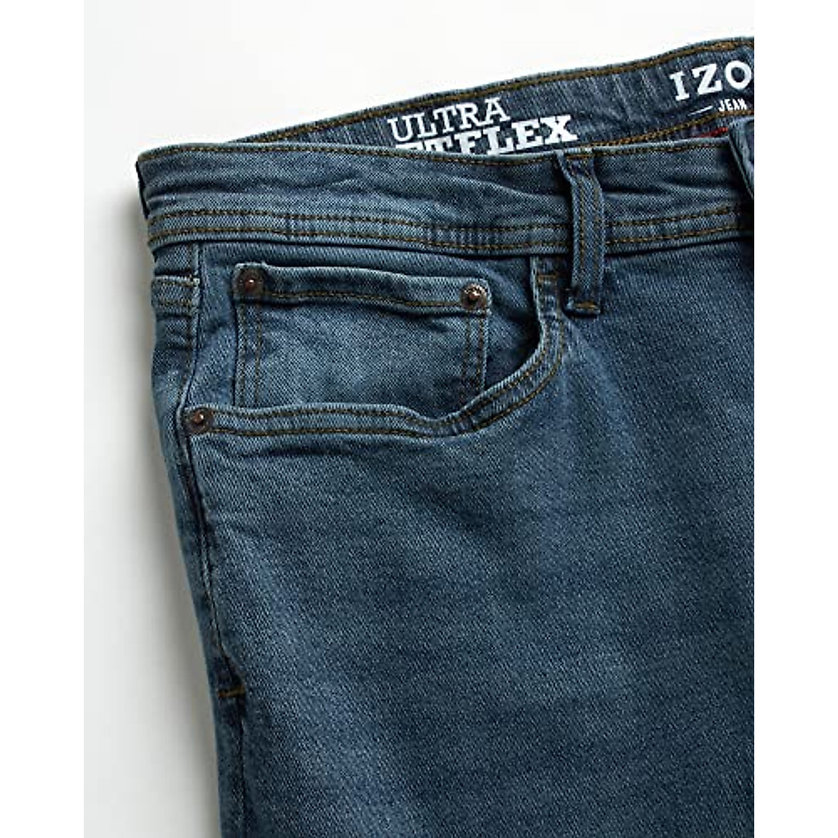 IZOD Men's Jeans | Ultrasoft Stretch Denim | Straight Leg Jeans with Sportflex Waistband for Men, Size 40W x 32L, Soft Blue