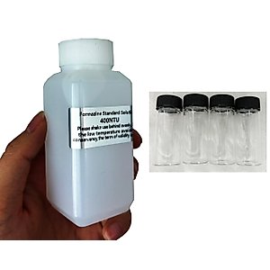 HFBTE 4 Sample Bottles (Two Sets) with Turbidity Meter Calibration Solution 400NTU 100ml Fast Delivery for Calibrating SGZ-200BS SGZ-200B SGZ-20B SGZ-50B SGZ-400B Turbidimeters Turbidity Meters