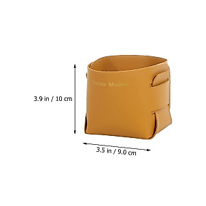 Cabilock Cosmetics Display Case Small Item Container 6 Pcs Leather Storage Tray Office High Capacity Cosmetics Organizer Storage Drawers Organizer