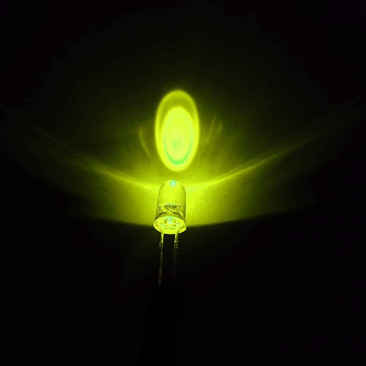 BOJACK 10 Colors 200 Pcs 5mm LED Diode Lights Assored Kit Pack (Transparent DC 2V - 3.2V 20mA) Bright Lighting Bulb Lamps Electronics Components 5 mm Light Emitting Diodes Parts