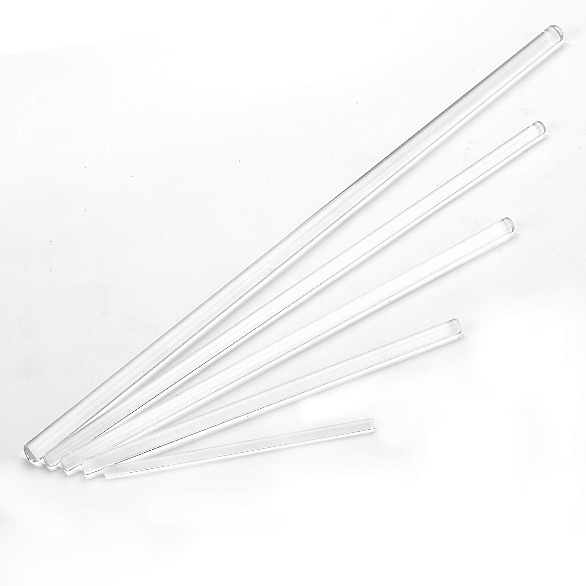 Young4us Glass Stirring Rod - 12" 10" 8" 6" 4" Long, 5 MM Diameter - 5 Pack