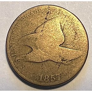 1857 P Flying Eagle Cent Penny Seller AG