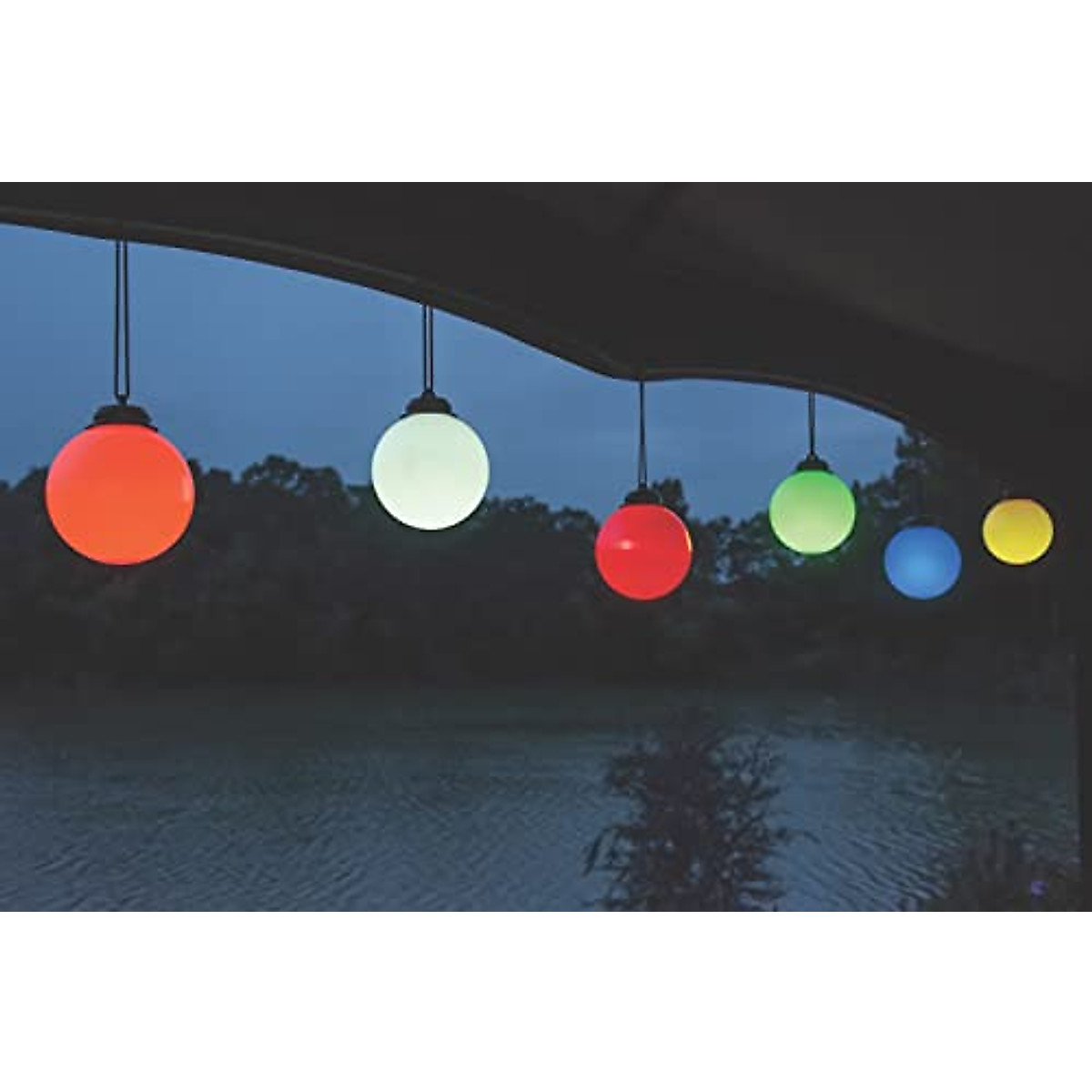 Xodus Innovations WP465 Battery Powered Hanging Decorative Outdoor Pulsing 5" Globe Light with Sensor Turns-On at Dark for 4 Hours, Light Green, 5"