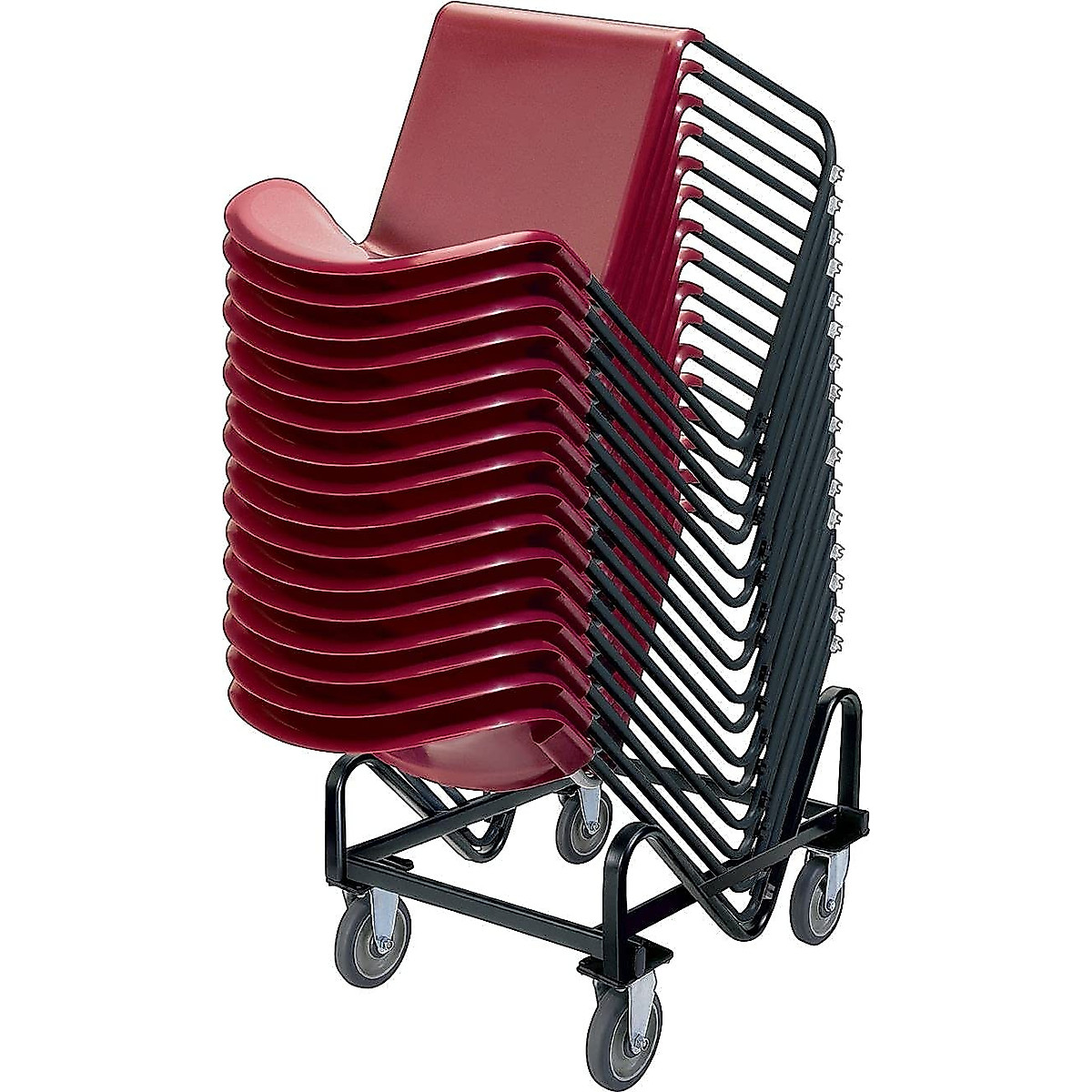 Hon 4033T Cart For Stack Chairs,Holds 28,21-3/8 in.x35-1/5 in.x37-7/8 in.,BK