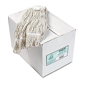 Boardwalk BWK4024CCT Pro Loop Web/Tailband Wet Mop Head, Cotton (Case of 12)