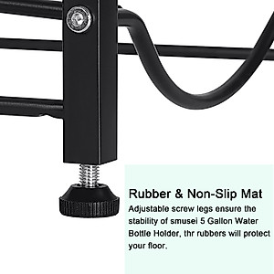 5 Gallon Water Bottle Holder 3 Tier Water Cooler Jug Rack Shelf Organizer Detachable Heavy Duty Kitchen Water Bottle Storage Rack for Home, Office, Black