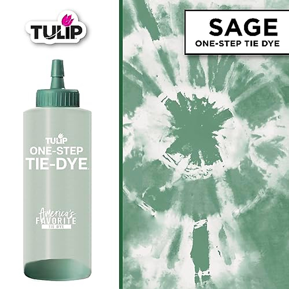 Tulip One-Step Tie-Dye Kit, Vibrant Colors for Fabric 4 fl oz, Sage