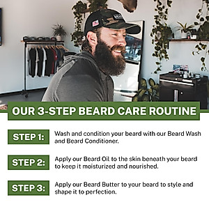 Live Bearded Beard Oil and Beard Butter Grooming Kit - 1880 - All-Natural Ingredients with Shea Butter, Argan Oil, Jojoba Oil and More - Beard Growth Support - Made in the USA