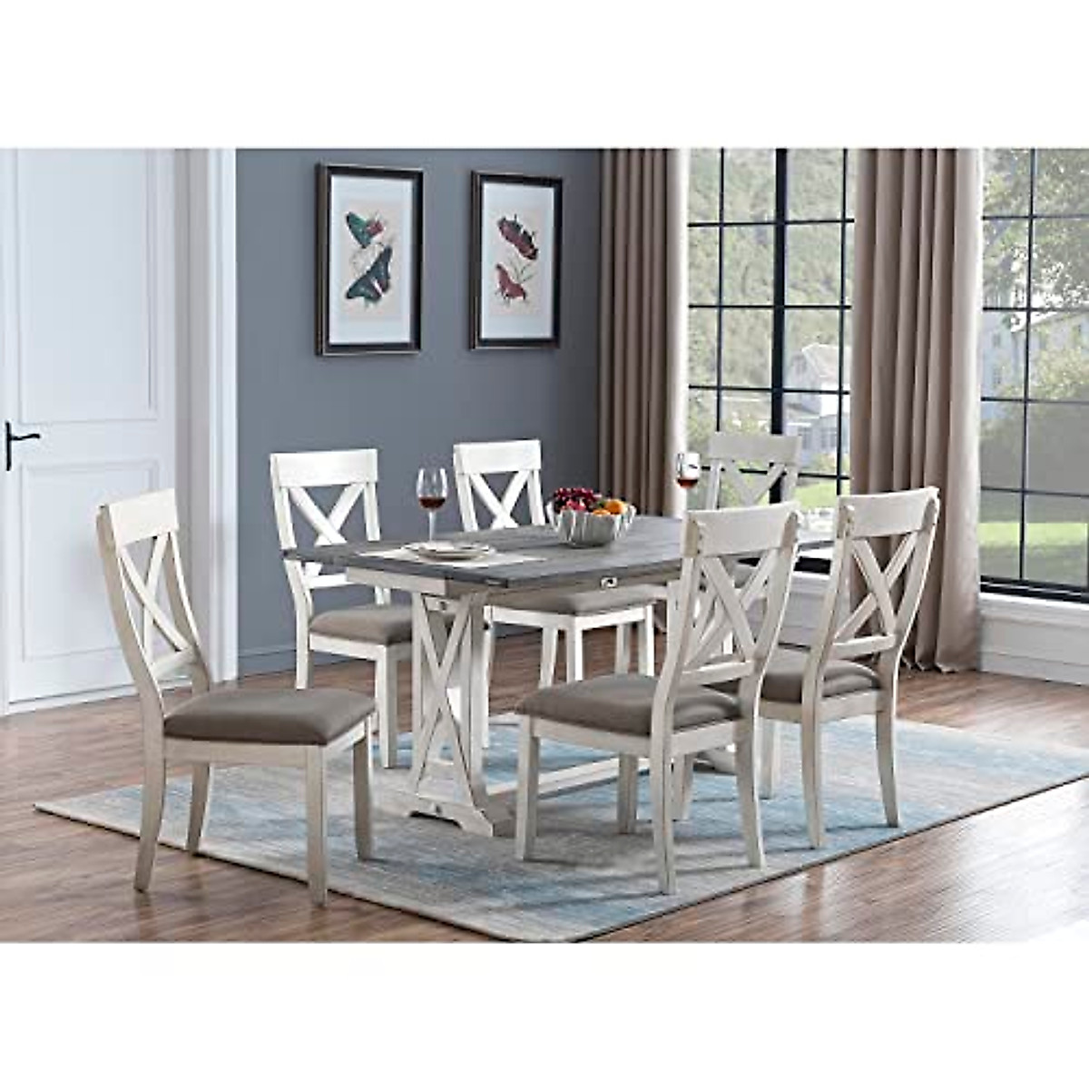 Coast to Coast Imports Bar Harbor II Fold Console Table, Cream, 18" D x 64" W x 31" H, (A48111)