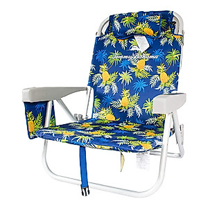 Tommy Bahama Beach Chair, Polyester, Yellow Pineapple