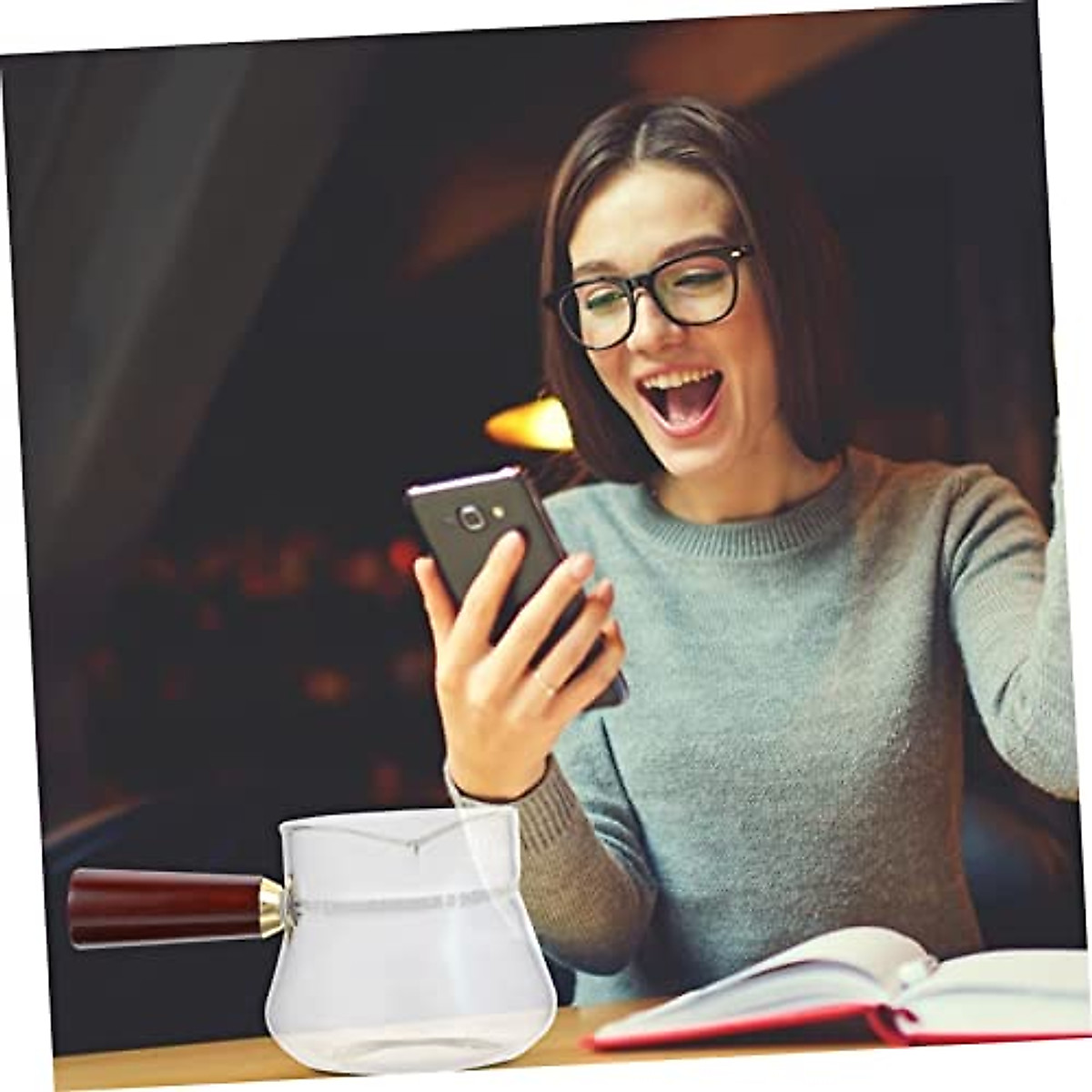 KICHOUSE 1pc Fair Cup Glass Stovetop Tea Kettle Turkish Tea Maker Clear Glass Tea Cups Glass Tea Pitcher Mini Teapot Stovetop Side Pour Tea Pot Tea Fair Cup Drinking Cup Tea Art Cup Office