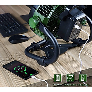 Desk Fan - 13 Inch Air Circulator Fan Turbo Fan High Velocity Vortex Fan Small Fan Wall Mountable 5 Speed Settings 360° Adjustable