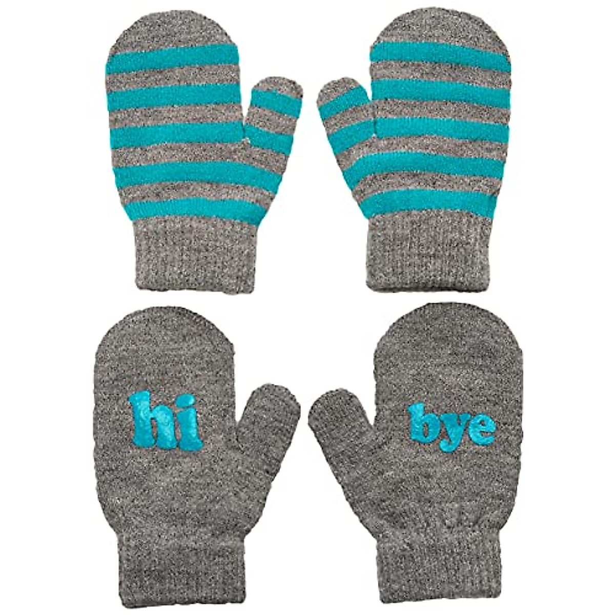 Simple Joys by Carter's Baby Hat and Mitten Set, Monster/Stripe, 12-24 Months