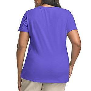 Just My Size Plus-Size Pure Cotton Jersey T-Shirt, Wide Classic Crewneck Tee for Women