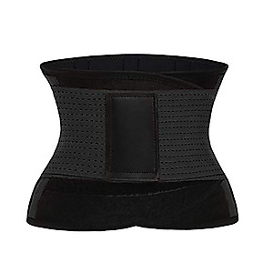 QEESMEI Waist Trainer Belt for Women - Waist Cincher Trimmer - Slimming Body Shaper Sport Girdle Belt, Small Black