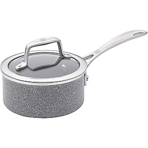 ZWILLING Vitale 1-qt Nonstick Saucepan with Lid, Aluminum, Scratch Resistant, Made in Italy