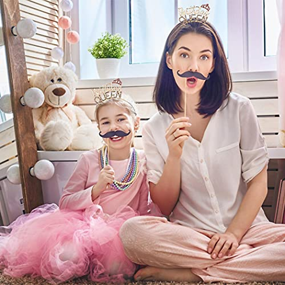 AOPRIE Birthday Crown Gold Birthday Queen Headband for Girl Birthday Tiara for Women Princess Crown Rhinestone Happy Birthday Hair Accessories