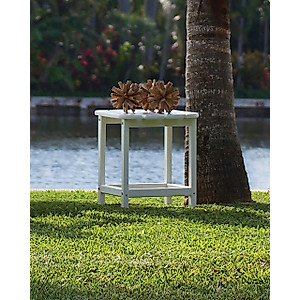 POLYWOOD SBT18GY South Beach 18" Outdoor Side Table, Slate Grey
