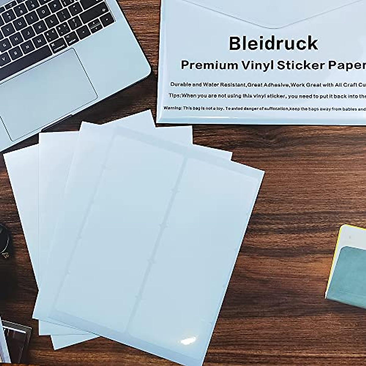 200 Labels Glossy White Waterproof Rectangle Labels,2"×4" Printable Blank Shipping Labels,Oil-Resistant Rectangle Vinyl Labels for Inkjet/Laser Printer