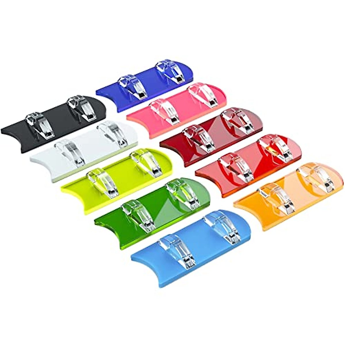 Gamegenic Card Stands | Set of 10 Card Stands | Use with Standard Size, Sleeved and Unsleeved Gaming Cards | Use in Gameplay and Display for TCG and LCG Cards | Multicolor Acrylic | Made by Gamegenic