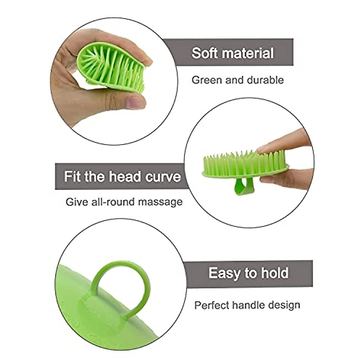 Hair Scalp Massager Shampoo Brush, 6 Pcs Scalp Brush Shower, Soft Scalp Scrubber for Dandruff, Scalp Exfoliator for Adults, Children and Pets