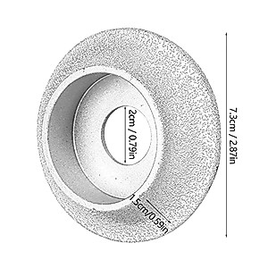 Diamond Concrete Grinding Wheel, 2.8 Inch Diamond Grinding Cup Wheel for Polishing and Cleaning Stone Concrete, Cement, Marble, Rock, Granite(1.5cm)