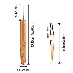 Dreadlocks Crochet Hooks 3pcs/Set ，Braid Hair Dreadlocks Needle ，Dreadlock Crochet Hook Tool Weaving Needle Tool ，Locs Crochet Needle （3 Pieces 1 Hook /0.5mm+0.75mm+1mm)