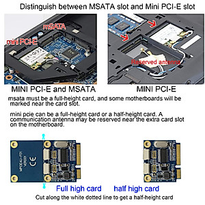 Mini PCI-E to Dual 5 Pin 2 Prots USB Adapter,Mini PCI Express to 5 Pin 2 Port Female USB2.0 Converter Card Expansion Card for USB Wireless Mouse Receiver,USB Bluetooth Adapter USB WiFi Adapter Etc.