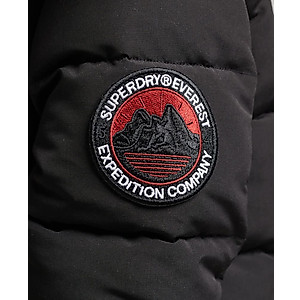 Superdry Womens Everest Bomber Jacket, Zip And Popper Fastening Black Size 12