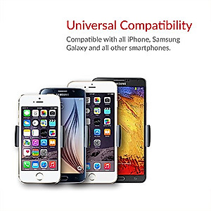 Koomus Pro CD Slot Car Mount Holder Cradle for All Smartphones - Black