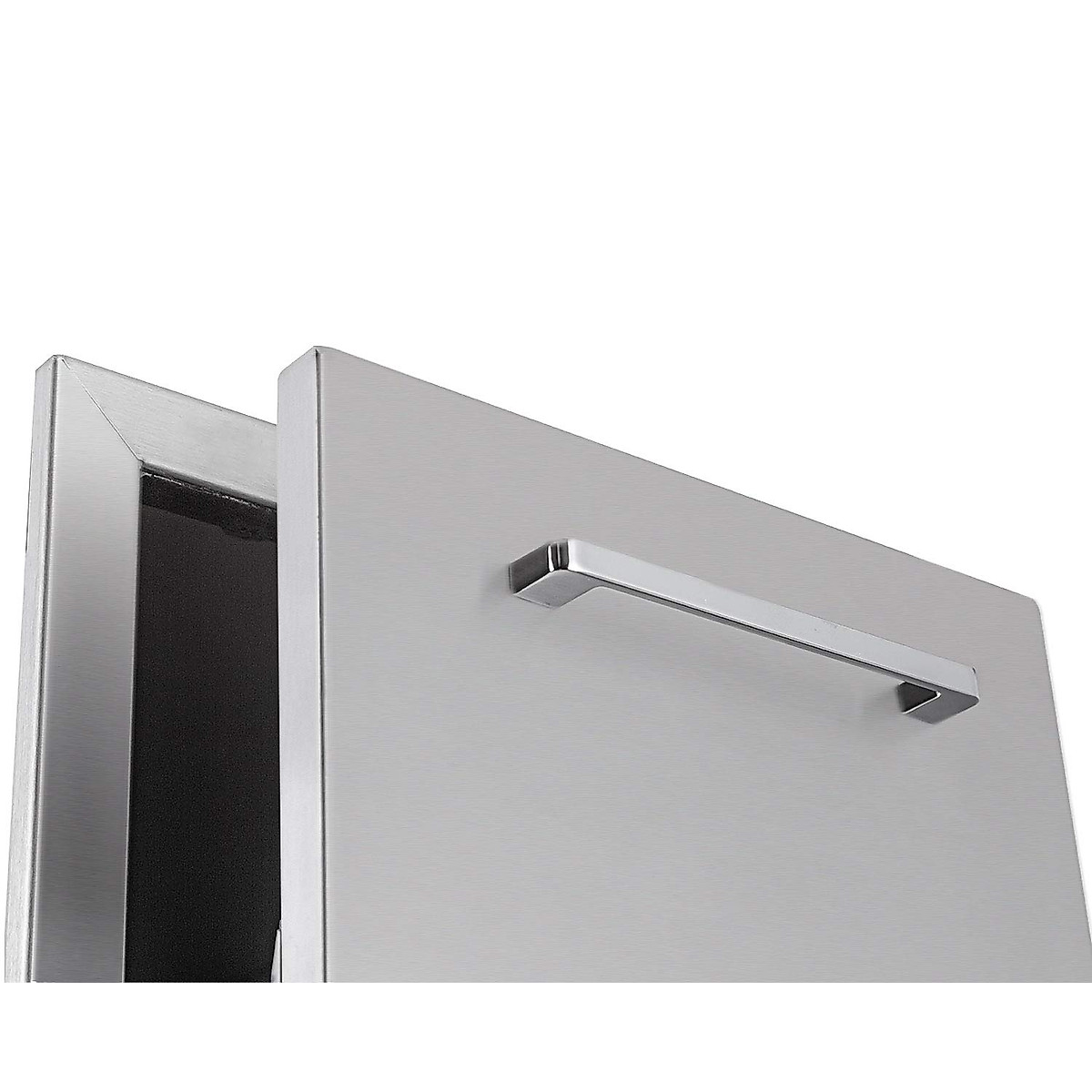 TIANAI 14" Single Pull-Out Trash Drawer Stainless Steel Outdoor Kitchen Trash Drawer Storage for One 10 Gallon Commercial Wastebasket