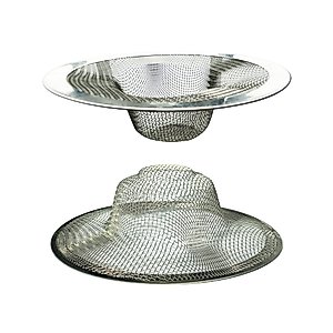 Sink Strainer 2Pcs Stainless Steel Metal Mesh Sink Drain Strainer Large Wide Brim 4.5"Diameter for Most Kitchen Sink Bathroom Bathtub Shower Room Balcony Drains