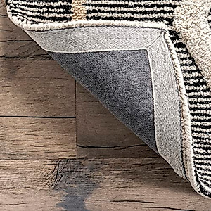 nuLOOM Calle Moroccan Arrows Wool Area Rug, 8' x 10', Grey