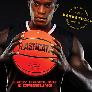 Light Up Basketball - Glow in the Dark - Sports Gear Accessories Easter Gifts for Boys 8-15+ Year Old - Kids, Teens Gift Ideas - Cool Teen Boy Toys Ages 8 9 10 11 12 13 14 15 Age Outdoor Teenage