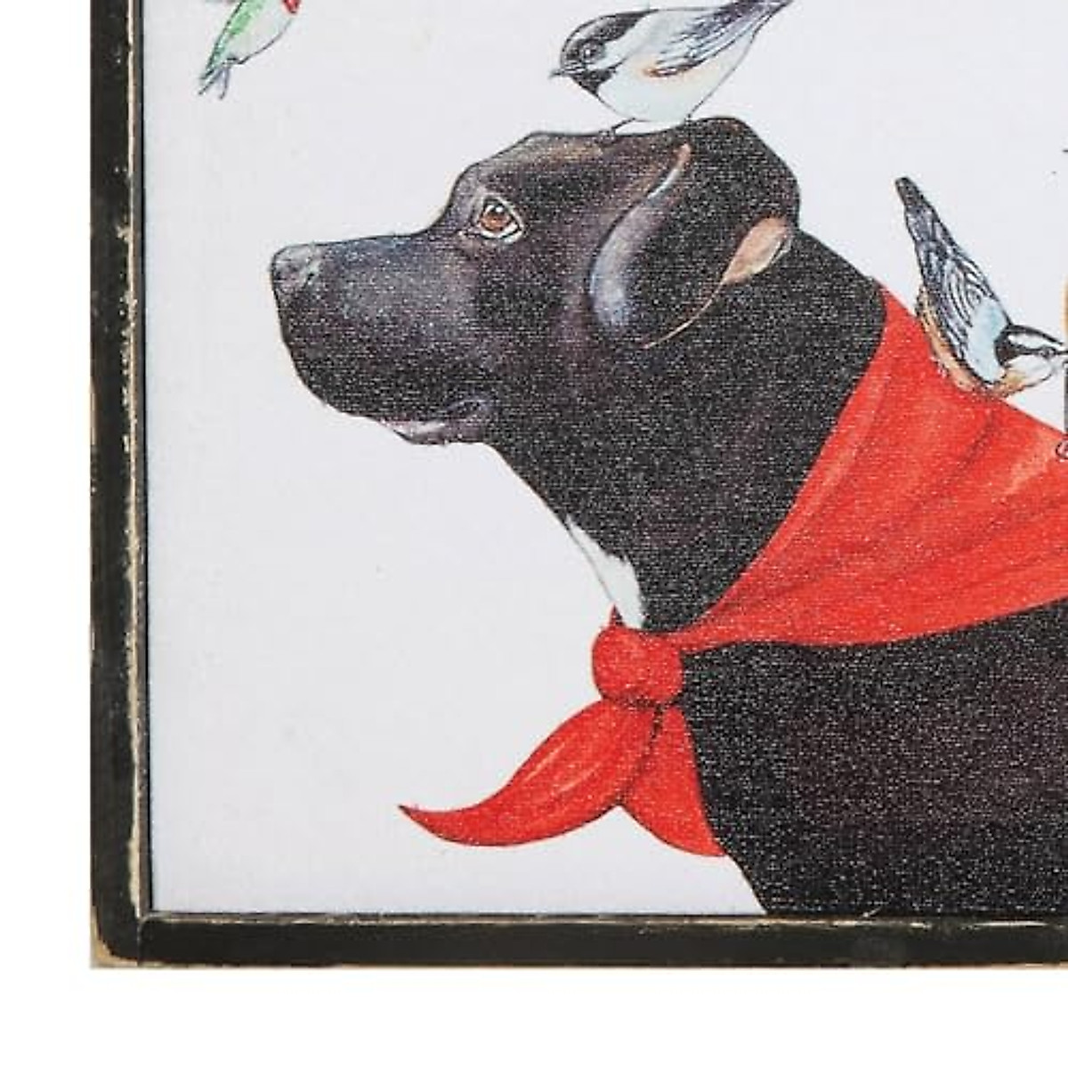 Creative Co-Op Birds & Dog Framed Wall Décor