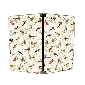 MightySkins Glossy Glitter Skin for Microsoft Surface Duo - Fishing Flies | Protective, Durable High-Gloss Glitter Finish | Easy to Apply, Remove, and Change Styles | Made in The USA