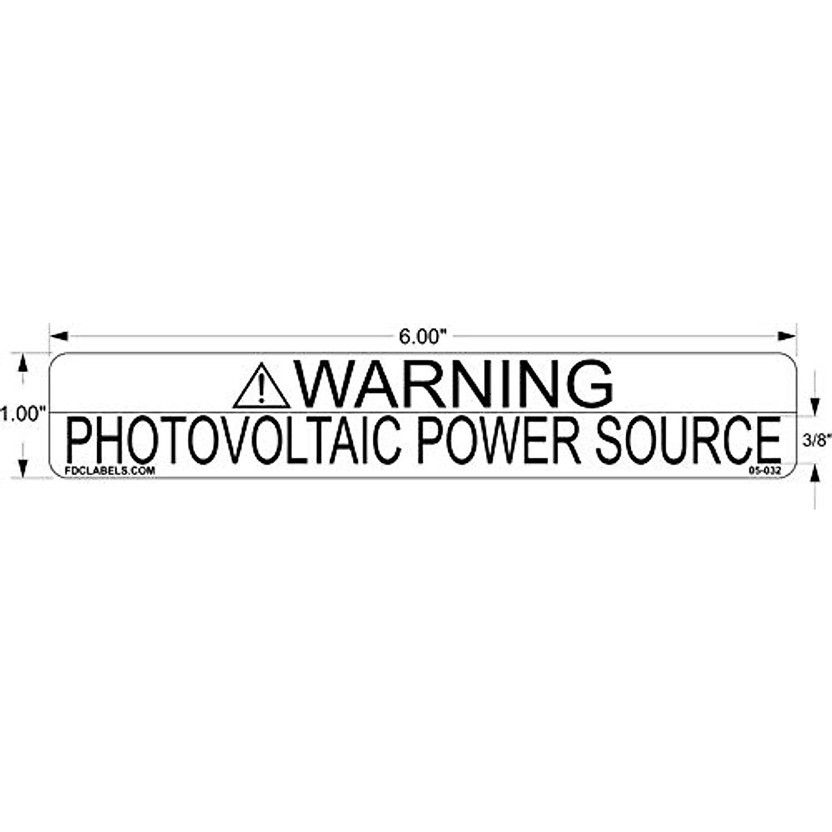 FCD Labels 05-032 Reflective Warning Photovoltaic Power Source Solar ANSI Vinyl Label Pack (Pack of 10)