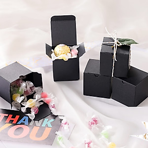 JINMING 25 Small Gift Boxes 2x2x2 Inches, Gift Boxes with Lids, Matte Black Gift Boxes Bulks for Christmas, Father's Day, Cupcake, Candy, Birthday, Groomsman Proposal Boxes for Light Gifts