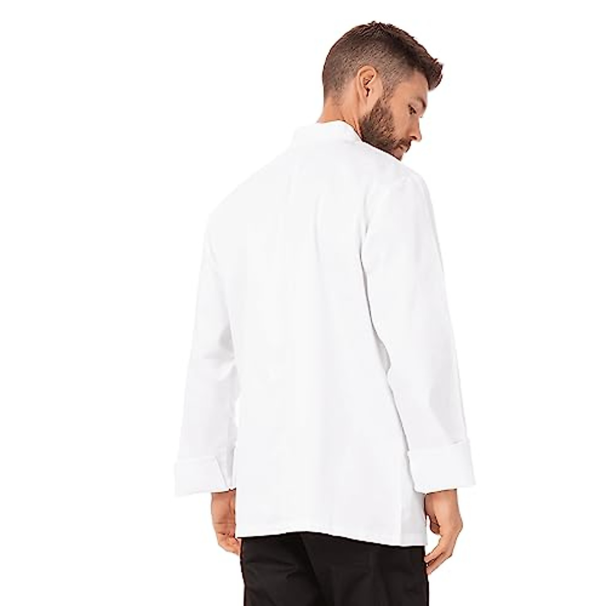 Chef Works Men's Le Mans Chef Coat, White, Large