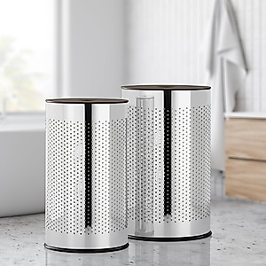 Torre & Tagus 1218-171000 Metro Chrome Laundry Basket, Set of 2