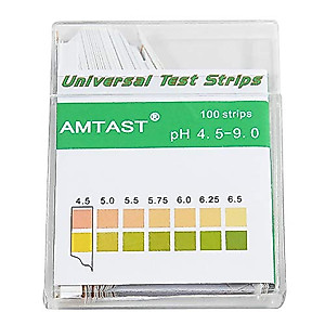 AMTAST pH Test Strips Testing Alkaline and Acid Levels in The Body pH Level Tests (100 Strips)
