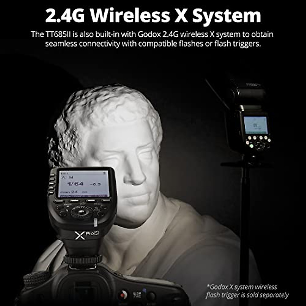 Godox TT685IIS 1/8000s HSS GN Speedlite Flash TTL TCM efficient Conversion Function Built-in Godox 2,4G X System Receiver(TT685IIS for Sony)