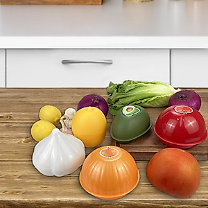 PIVNASY 2 PCS Vegetable and Fruit Storage Containers for Refrigerator, Tomato and Onion Storage, Food Storage Containers with Lids