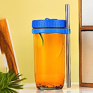 4 Set Can Shaped Glass, Drink Cups With Lids And Straws, Iced Coffee Cups Reusable Drinking Glasses Beer Can Glasse, Cute Tumbler Cup For Homes, Kitchens, Breweries, Cafes, And Restaurant