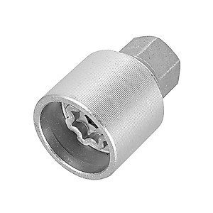 X AUTOHAUX Q Vehicle Wheel Lock Anti Theft Lug Nut Screw Removal Socket Key Wheel Lock Key for Audi A4L A5 A6L Q2L Q3 Q5 Q7 A8