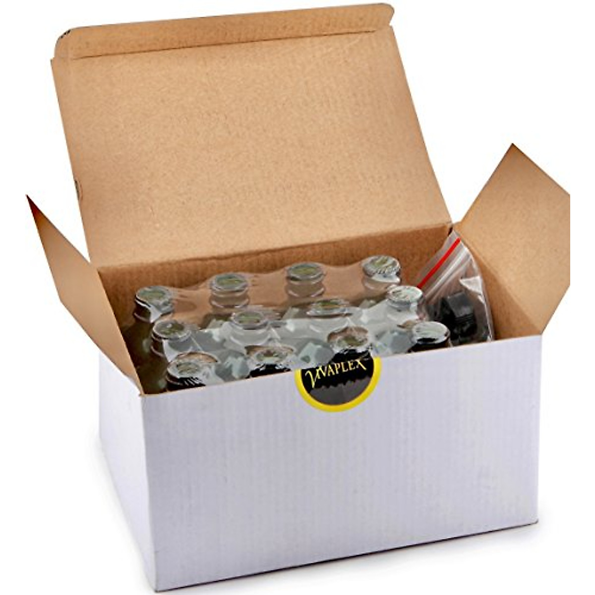 Vivaplex, 12, Green, 2 oz Glass Bottles, with Lids